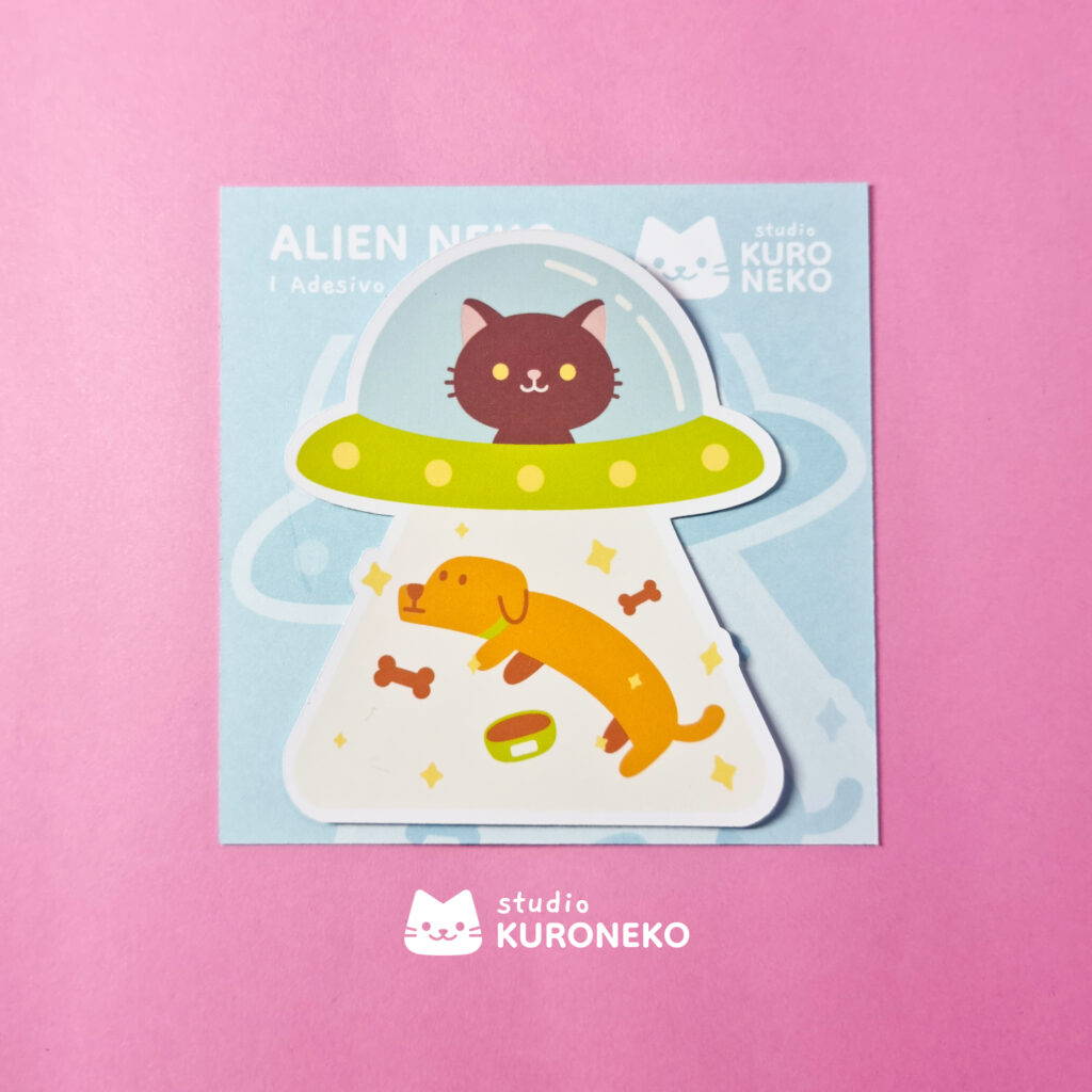 Adesivo – Alien Neko - Studio Kuroneko